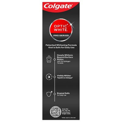 Colgate Optic White Pro Series Stain Prevention Toothpaste - 3oz : Target