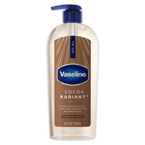 Vaseline Body Gel Oil Cocoa Radiant Pump - 12 fl oz: Moisturizing ...