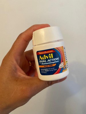 Advil Ibuprofen Dual Action Nsaid Back Pain Reliever Caplet - 72ct : Target