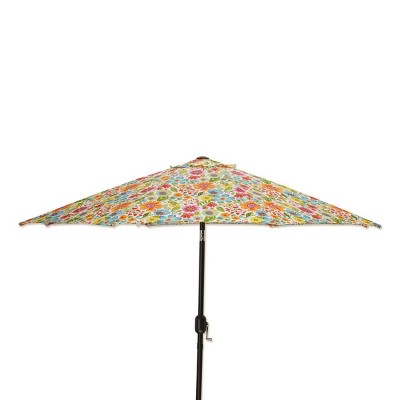 9' X 9' Round Crank Patio Umbrella - Thatch - Tropishade: Weather ...