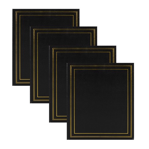 Kate And Laurel Traditional Photo Album Set, 4 Pack 440 Photos, Black ...