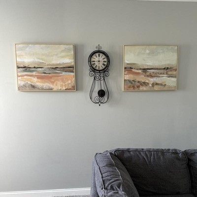 (set Of 2) 24" X 30" Faded Landscape Framed Wall Canvases Natural ...