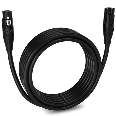 Lyxpro 20 Ft. Xlr Cable, Male-to-female, 3 Pin Mic Cable, Black : Target