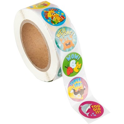 Juvale 600 Count Reward Achievement Sticker Roll For Kids, Teacher ...