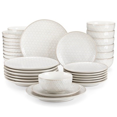 Gordon Ramsay Maze Dinnerware Set White, 16 Piece Set With Pasta Bowls ...