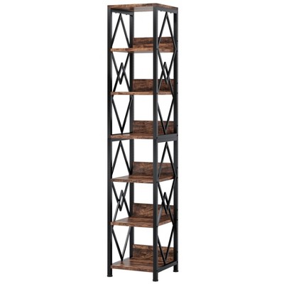 Tribesigns 75 Inches 6-tier Bookshelf Storage Shelves, Brown, 1pc : Target