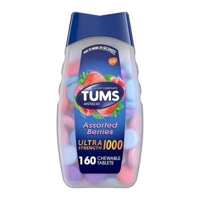 Tums Ultra Strength Antacid Assorted Berries Chewable - 160ct : Target