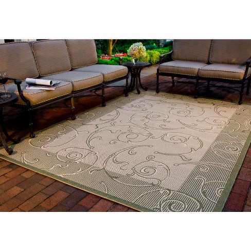 Courtyard Cy2665 Power Loomed Indoor/outdoor Area Rug - Natural/olive ...