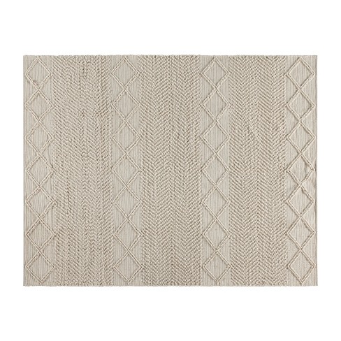 8'x10' Rectangle Hand Made Woven Solid Area Rug White - Flash Furniture ...