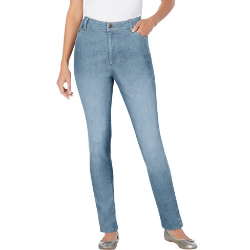 Woman Within Women's Plus Size Stretch Slim Denim Jean - 32 W, Light ...