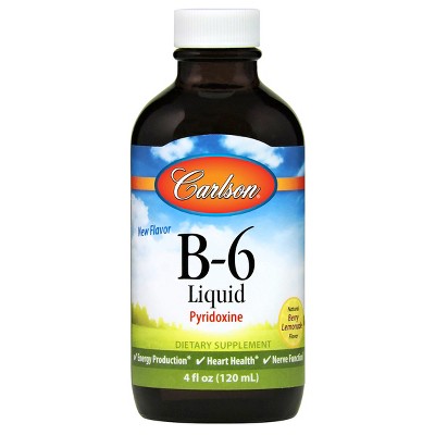 Carlson - B-6 Liquid, Vitamin B-6, Energy Production, Heart Health ...