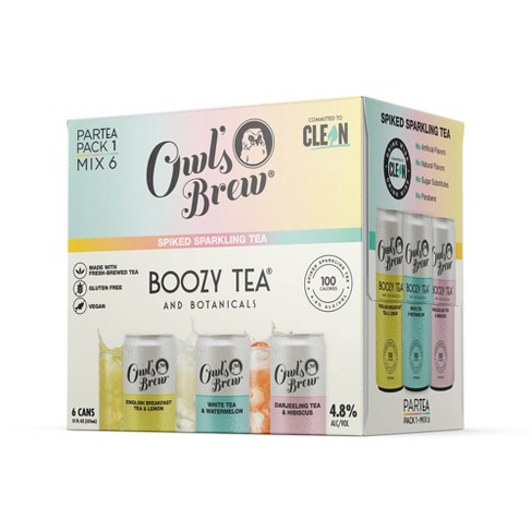 Owl's Brew Par-tea Boozy Tea Variety Pack - 6pk/12 Fl Oz Cans : Target