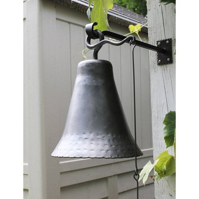 Large Wrought Iron Old Time Farmhouse Style Bell Black - Achla Designs ...