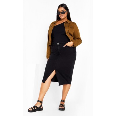 Women's Plus Size Vivian Skirt - Black | City Chic : Target