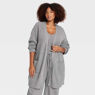 Women's Sweater Robe - Auden™ Heathered Gray 3x/4x : Target