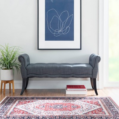 Madison Roll Arm Bench - Linon