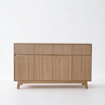 Wave-patterned four-door, four-drawer sideboard : Target