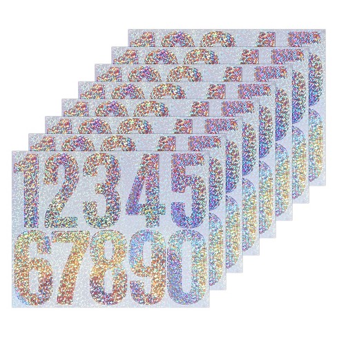 Unique Bargains Waterproof Vinyl Self-adhesive Durable Mailbox Numbers ...