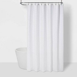 Woven Stripe Shower Curtain White - Threshold™ : Target