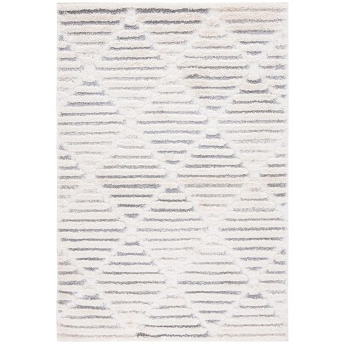 Hi-lo Shag Hls212 Power Loomed Area Rug - Beige/gray - 5'3"x7'6 ...