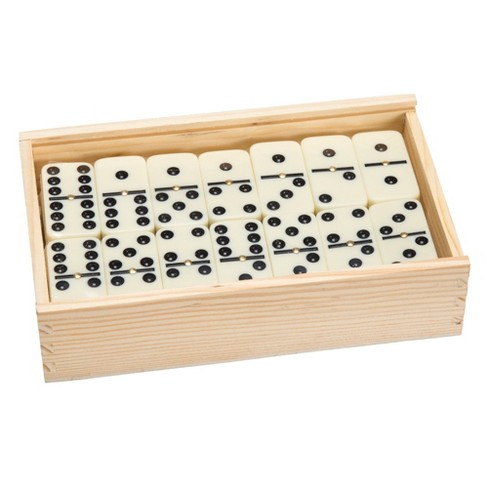 Toy Time Premium Set Of 55 Double Nine Dominoes With Wood Case : Target