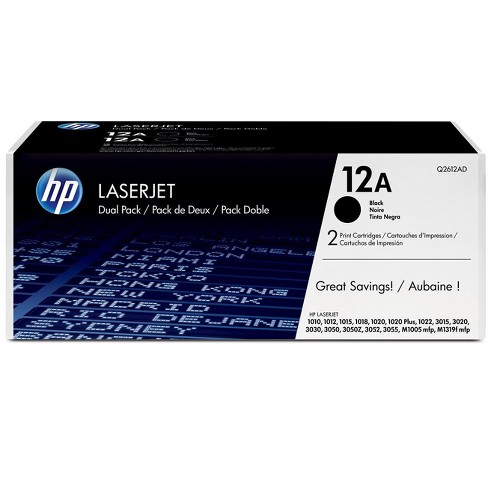 Hp Inc. 12a 2-pack Black Original Laserjet Toner Cartridges, ~2,000 ...