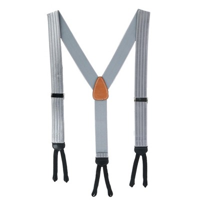 Ctm Men's Metal Instant Buttons For Suspenders, Silver : Target