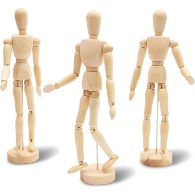 3 Pack Drawing Mannequin, Wooden Figure Model For Artists And Home ...