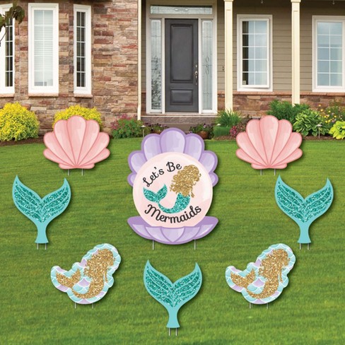 Big Dot Of Happiness Let's Be Mermaids - Yard Sign & Outdoor Lawn ...