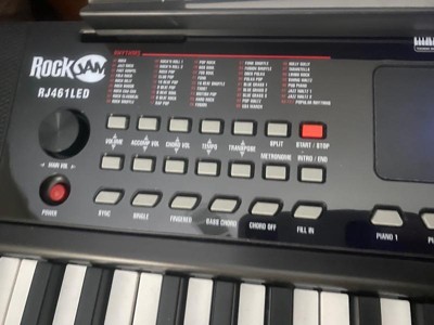 Rockjam Rj461led 61-key Keyboard Piano With Keynote Stickers & Lessons ...
