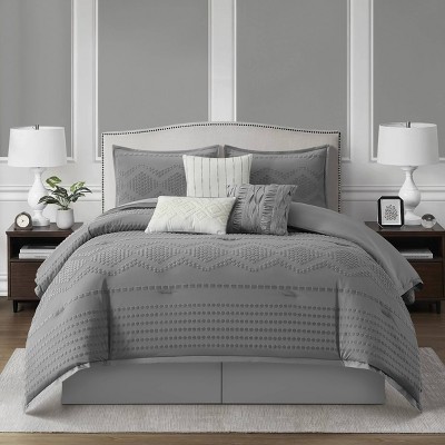 Whitely 7 Piece Jacquard Comforter Set Queen : Target