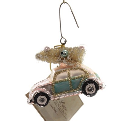 Bethany Lowe 2.5 Inch Beep Beep Bug Vehicle Rooftop Tree Tree Ornaments : Target