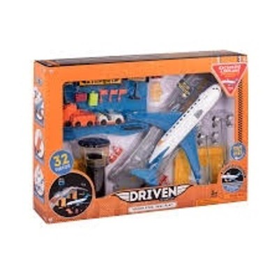 DRIVEN by Battat – Airport Playset with Toy Airplane (32pc) – Micro Series : Target