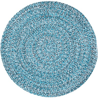 Braided Brd351 Hand Braided Area Rug - Blue/black - 5' Round - Safavieh ...