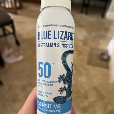 Blue Lizard Sensitive Mineral Sunscreen Spray - Spf 50+ - 4.5 Oz : Target