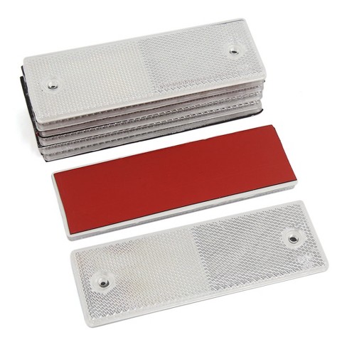 Unique Bargains Warning Reflective Plate Tape Reflector Stickers W Hole ...