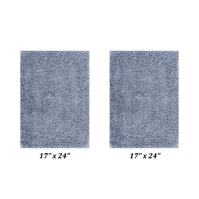 Better Trends Shaggy Border Bath Rug, 100% Cotton, 2 Piece Set (17" X ...
