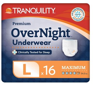 Tranquility Premium OverNight Disposable Underwear Pull On with Tear ...