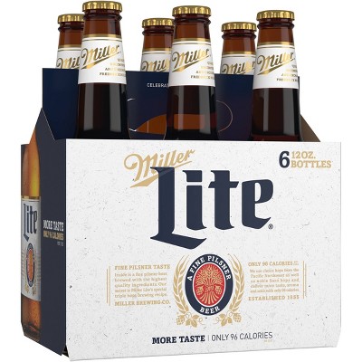 Miller Lite Beer - 6pk/12 Fl Oz Bottles : Target