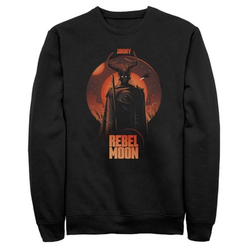 Men's Rebel Moon Jimmy Warrior Portrait Sweatshirt - Black - Small : Target