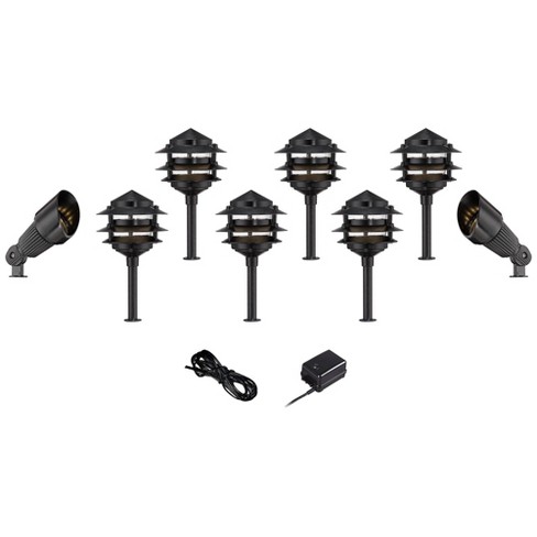 John Timberland Pagoda Black 10-piece Outdoor Led Landscape Lighting ...