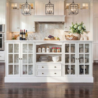 FUFU&GAGA Freestanding Kitchen Island Cabinet, Large Capacity Storage ...