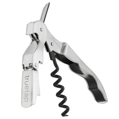 True Truetap Double Hinged Waiter’s Corkscrew, Stainless Steel Wine Key ...