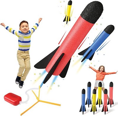 Toy Jump Rocket Launcher - Jump Rocket Set Includes 6 Rockets ...