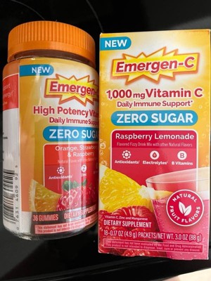 Emergen-c Zero Sugar Assorted Fruit Gummy Vitamins - 36ct : Target