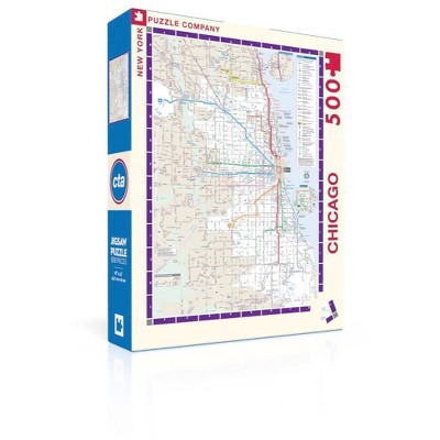 New York Puzzle Company Chicago Transit Map 500 Piece Puzzle : Target