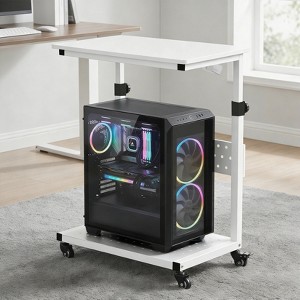 Garvee Adjustable Computer Tower Stand with Wheels, Heavy Duty Rolling ...