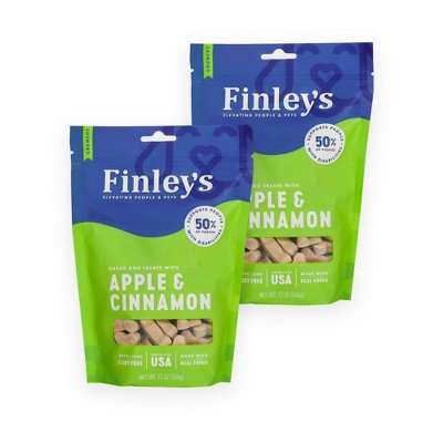 Finley's All Natural Apple And Cinnamon Biscuit Dog Treats - 24oz : Target