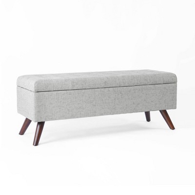 Large Modern Storage Bench Sustainable Gray Woven - Homepop : Target