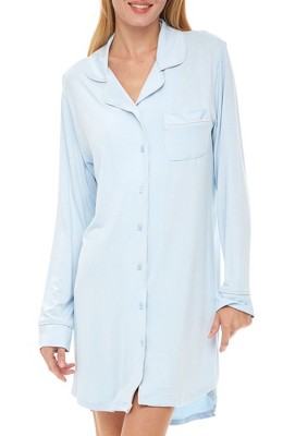Adr Classic Boyfriend Sleep Shirt, Lightweight Nightgown Pajama Top ...